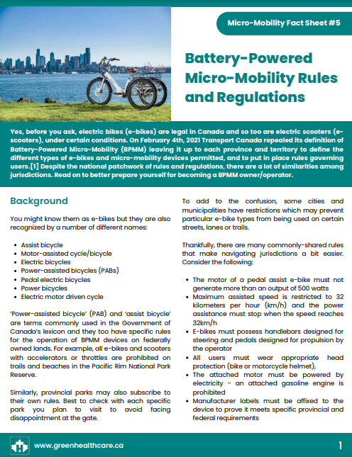 Battery-Powered Micro-Mobility Solutions - Canadian Coalition for Green ...